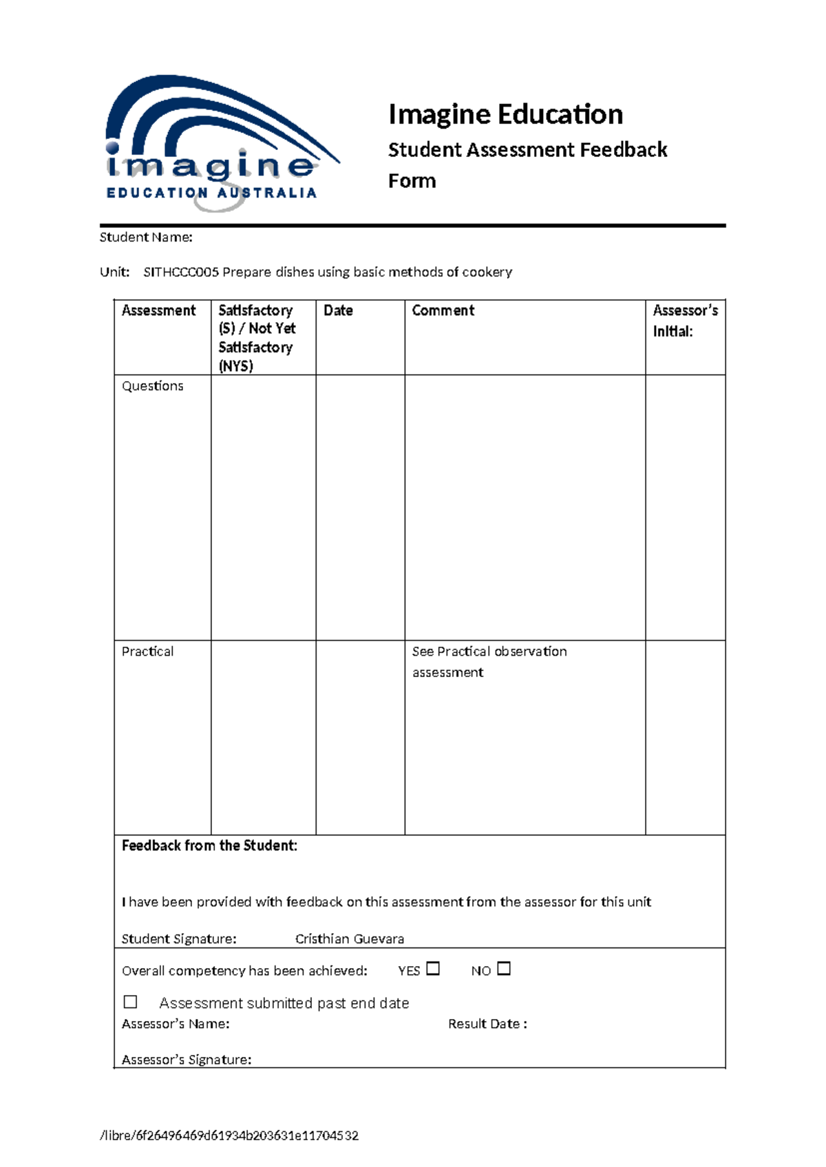 Prepare dishes using basic methods of cookery - Student Name: Unit ...