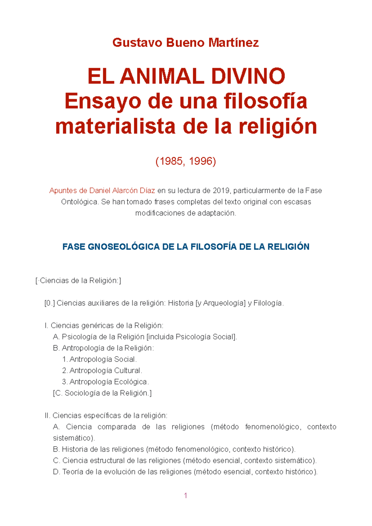 Apuntes de Gustavo Bueno: Ensayo sobre "El Animal Divino" (Filosofía ...