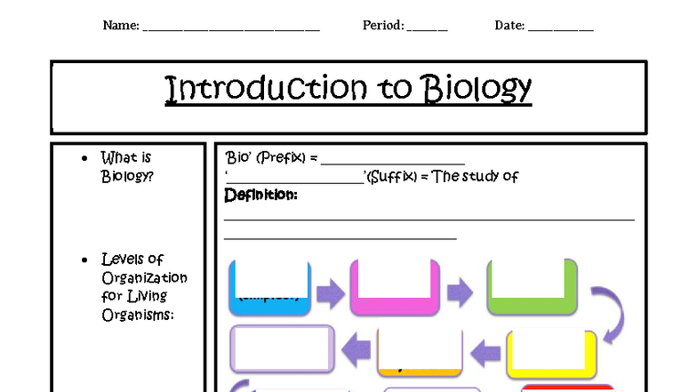 Characteristics of Life Notes - Intro to Biology (BIO 101) - Studocu