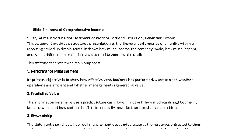 IFRS 101: Comprehensive Income Statement Overview and Requirements ...