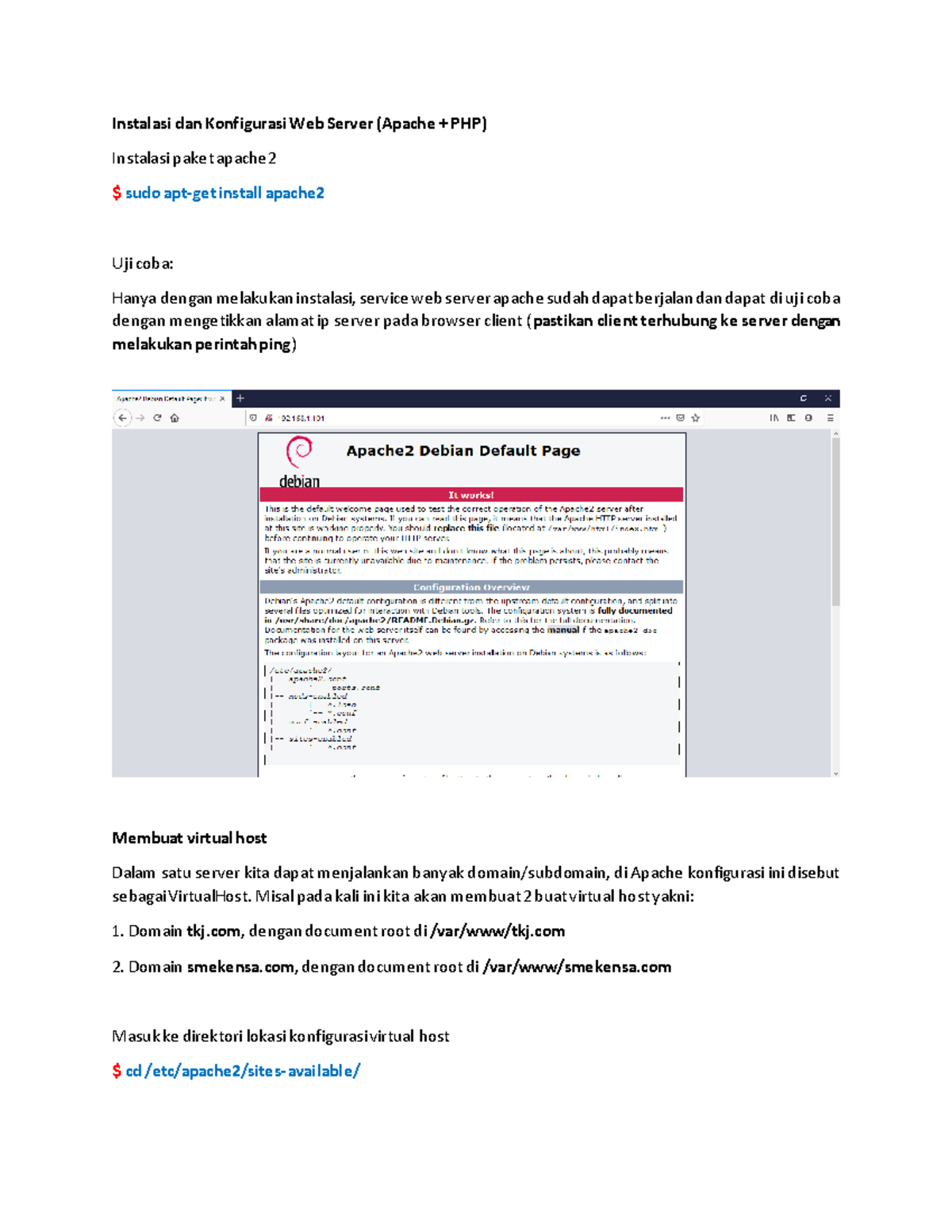 Instalasi Dan Konfigurasi Web Server Dengan Apache Php Instalasi