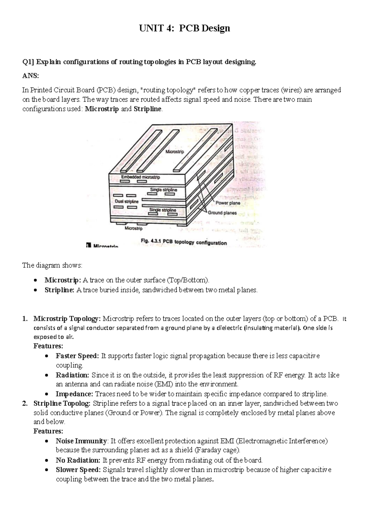 UNIT 4: PCB Design - Routing Topologies & Component Placement - Studocu