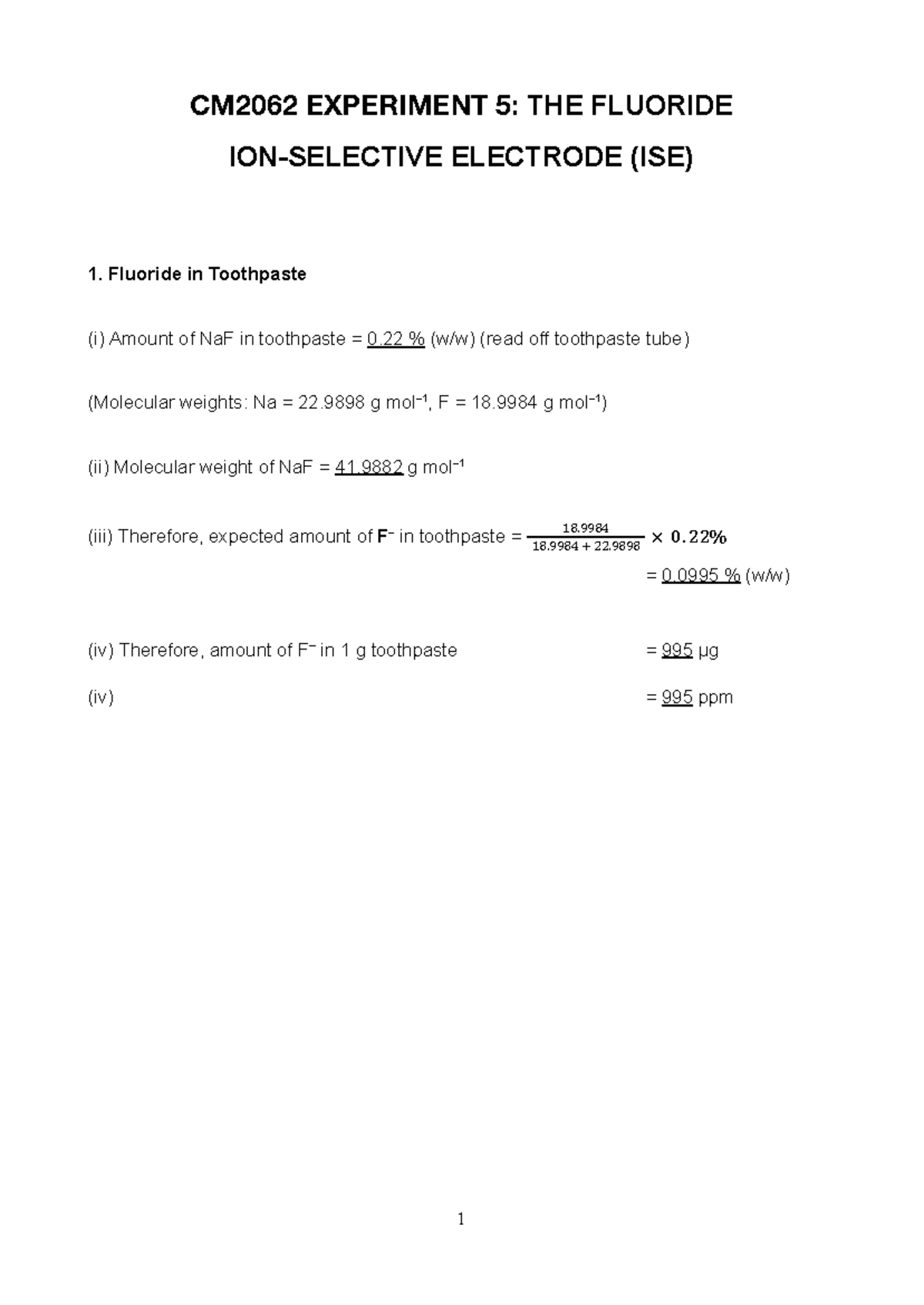 Experiment 5 Proforma - completed pro-forma of eperiment 5 - CM2062 ...