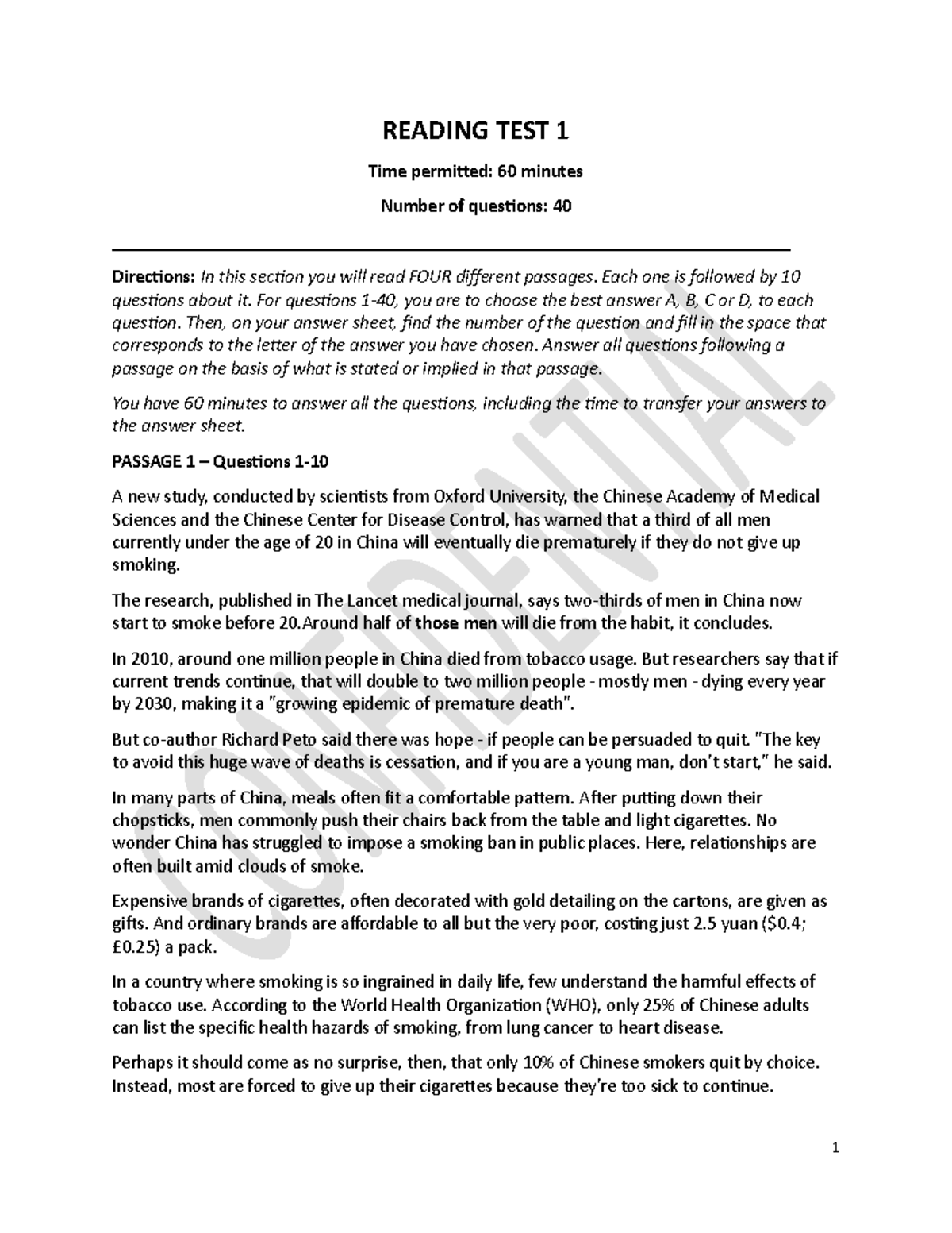 7 Vstep Reading Test - Comprehensive Analysis and Practice Questions ...