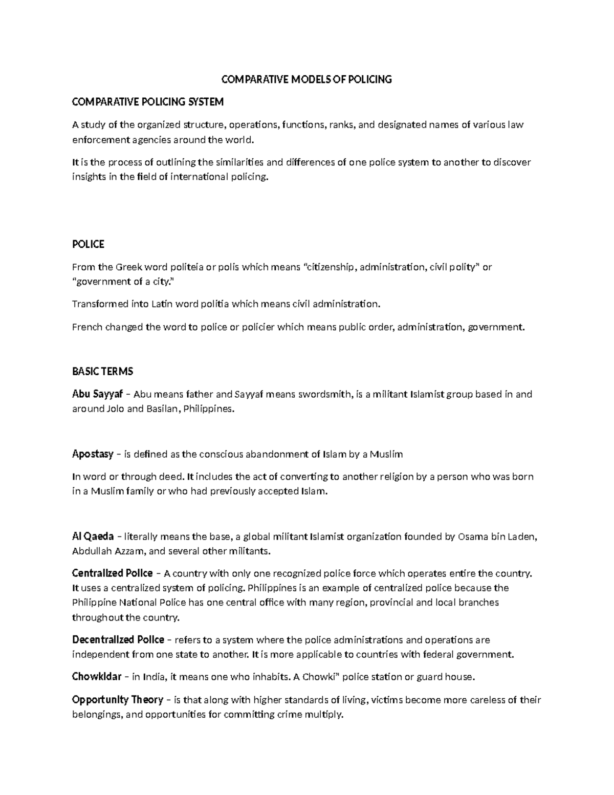 Comparative Policing Systems: A Global Overview of Law Enforcement ...