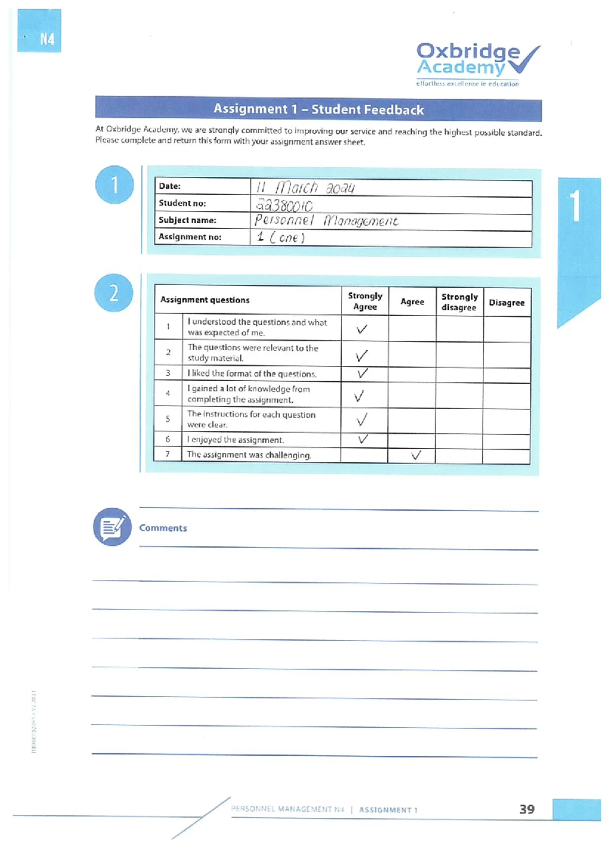 Management Communication N4 - Assignment 1 Insights and Analysis - Studocu
