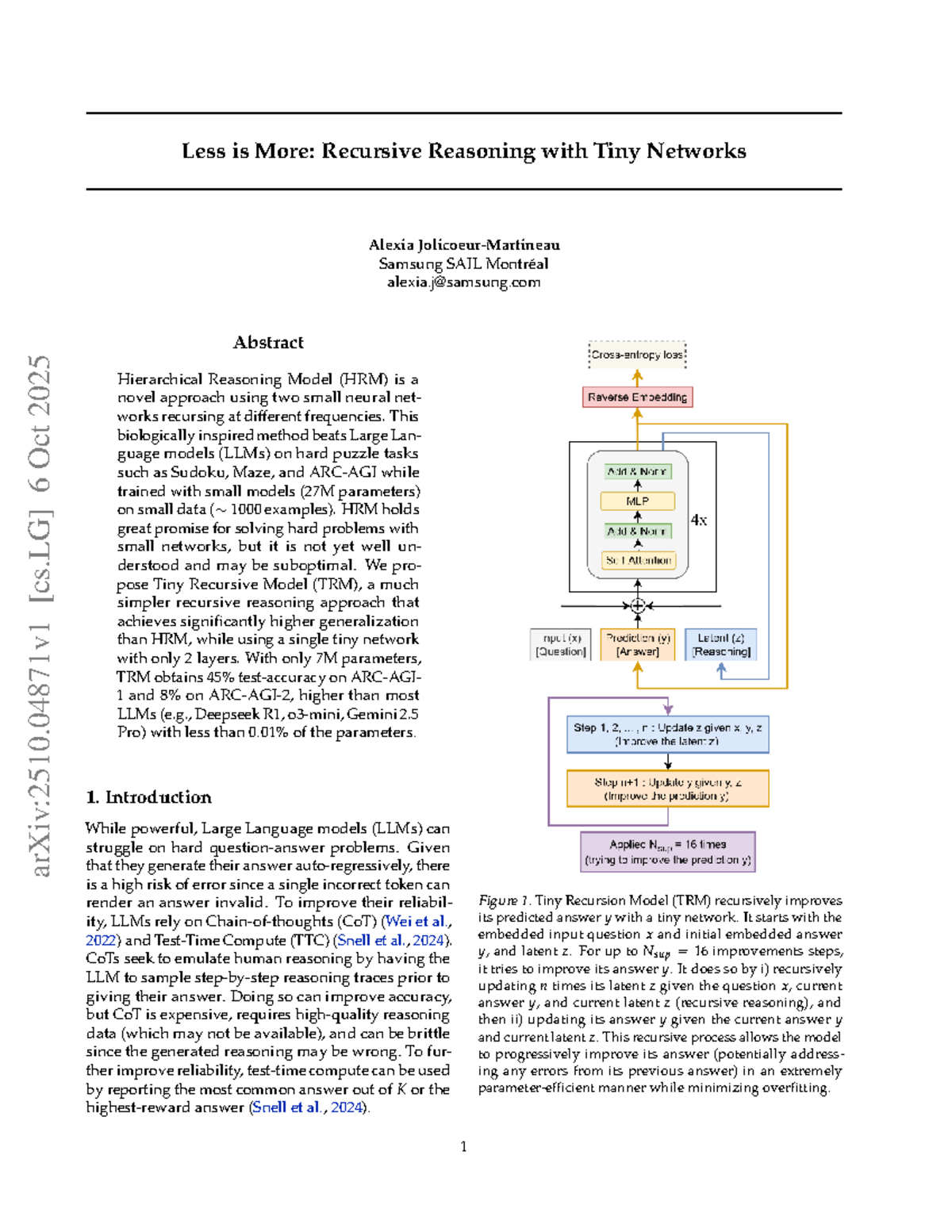 Tiny Recursive Models (TRM): Advancing Recursive Reasoning in AI - Studocu