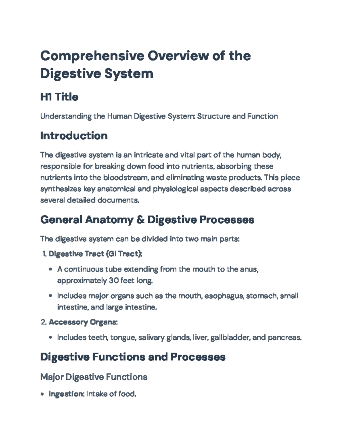 Understanding the Human Digestive System: Anatomy & Functions Overview ...