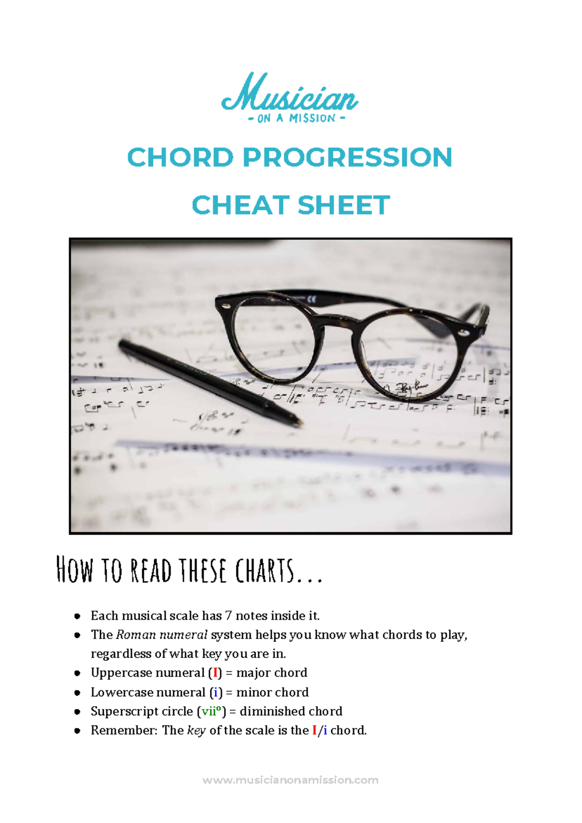 Chord Progression Sheet - CHORD PROGRESSION CHEAT SHEET How to read ...