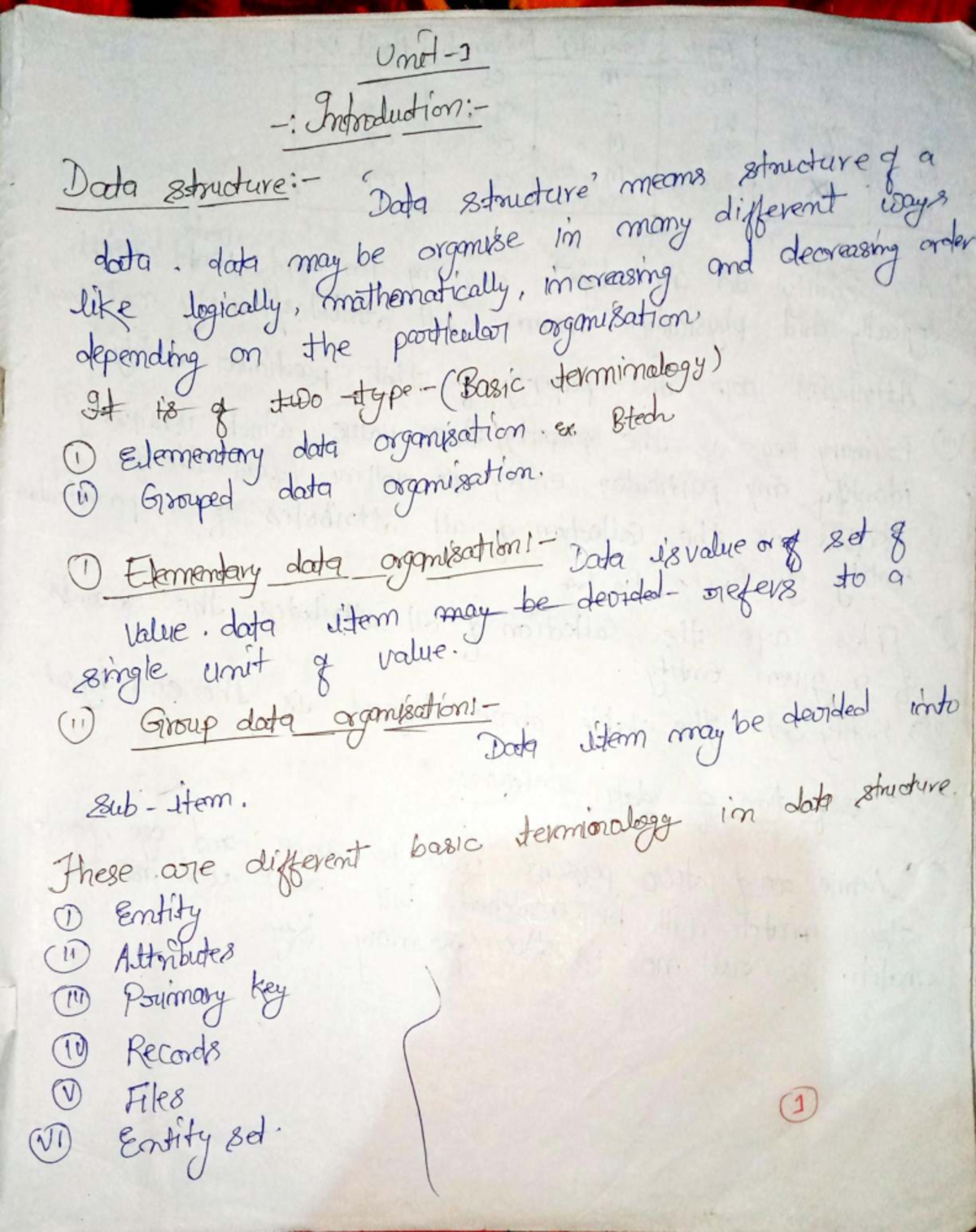 DS Unit 1 - Data Structures and Algorithms Notes - Studocu