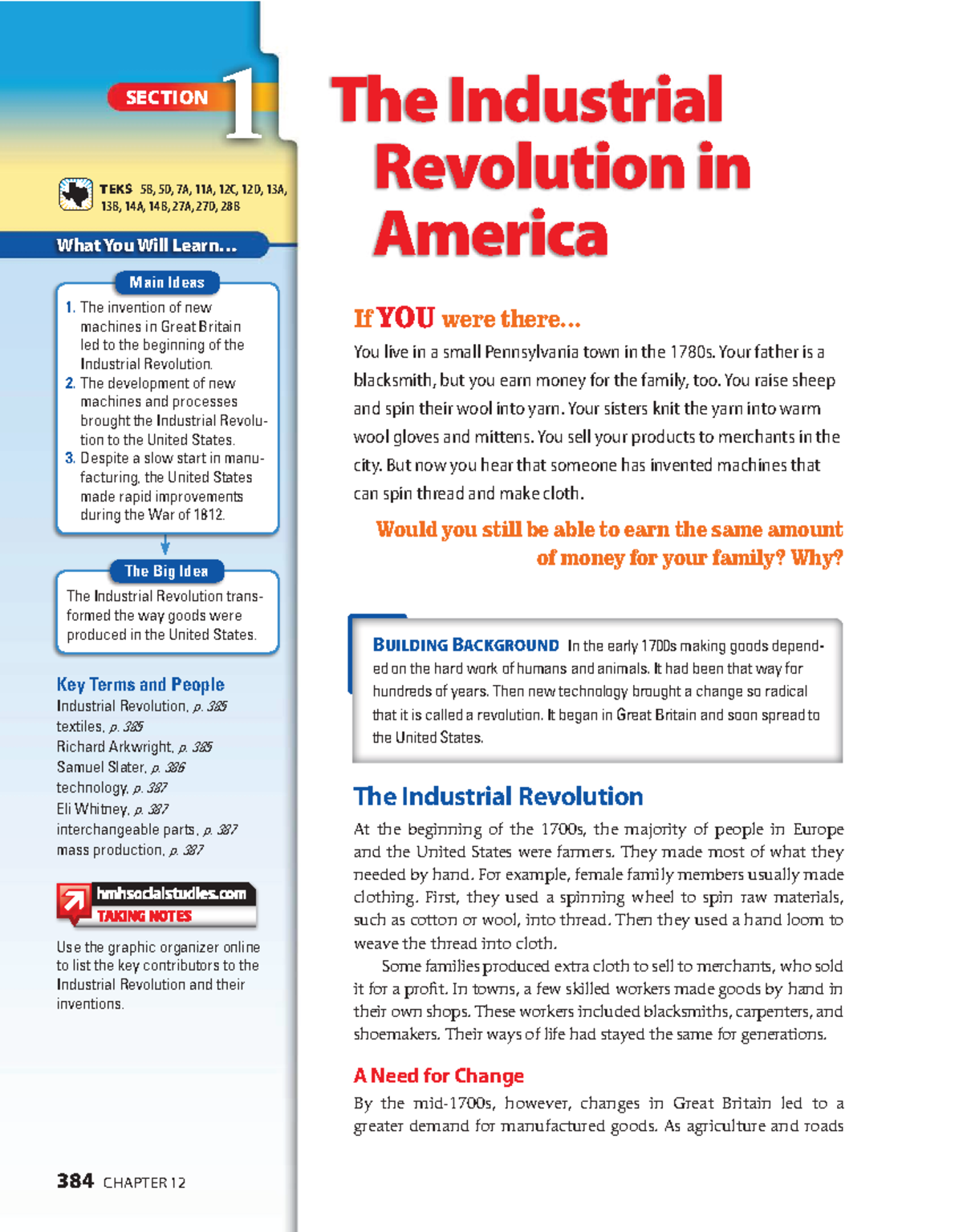 The Industrial Revolution in America: Key Innovations & TEKS 5B, 5D, 7A ...