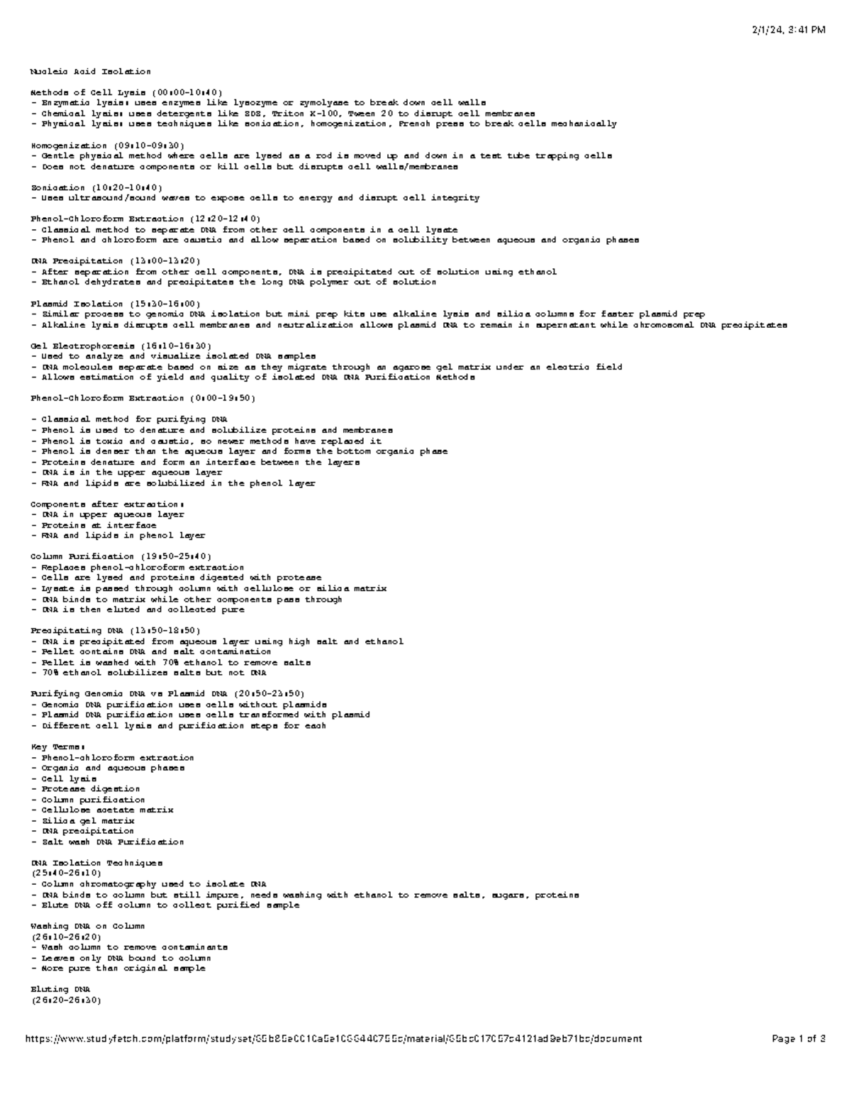 Molecular Diagnostic Practices: Nucleic Acid Isolation Methods - Studocu