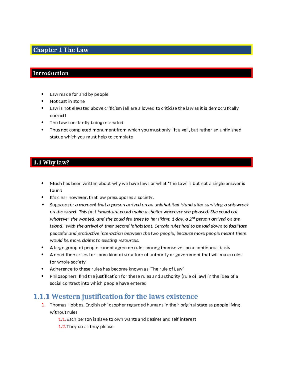 Chapter 1 The Law - Summary Beginner's Guide for Law Students - Chapter ...