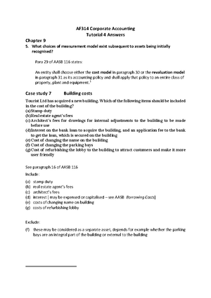 Tutorial solution-chpt 6 - Chapter 6: Disclosure: statement of cash ...