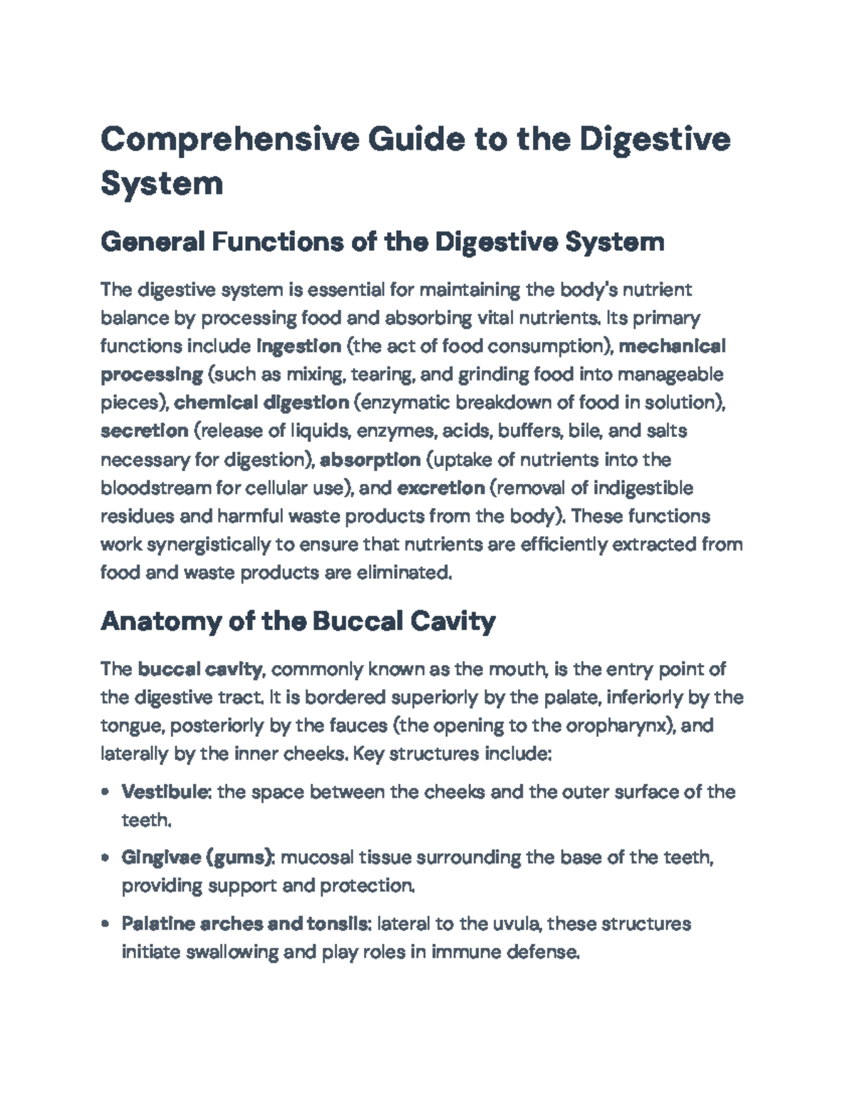 Comprehensive Overview of Digestive System Anatomy and Physiology (BIO ...