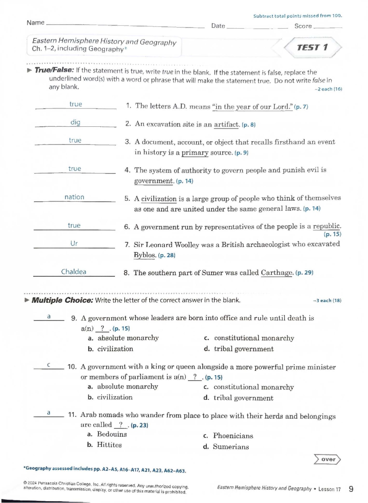 Final Exam Study Guide for Course XYZ: Eastern Hemisphere History - Studocu