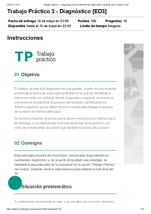 Trabajo Práctico 3 - Avanzado 83.33% [TP3] Empresas Familiares 20-MAR-2022 20-MAY-2022 - Trabajo ...