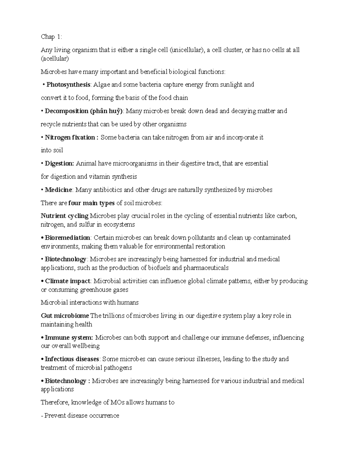 Final Review: Microbiology Concepts and Applications (BIO 101) - Studocu