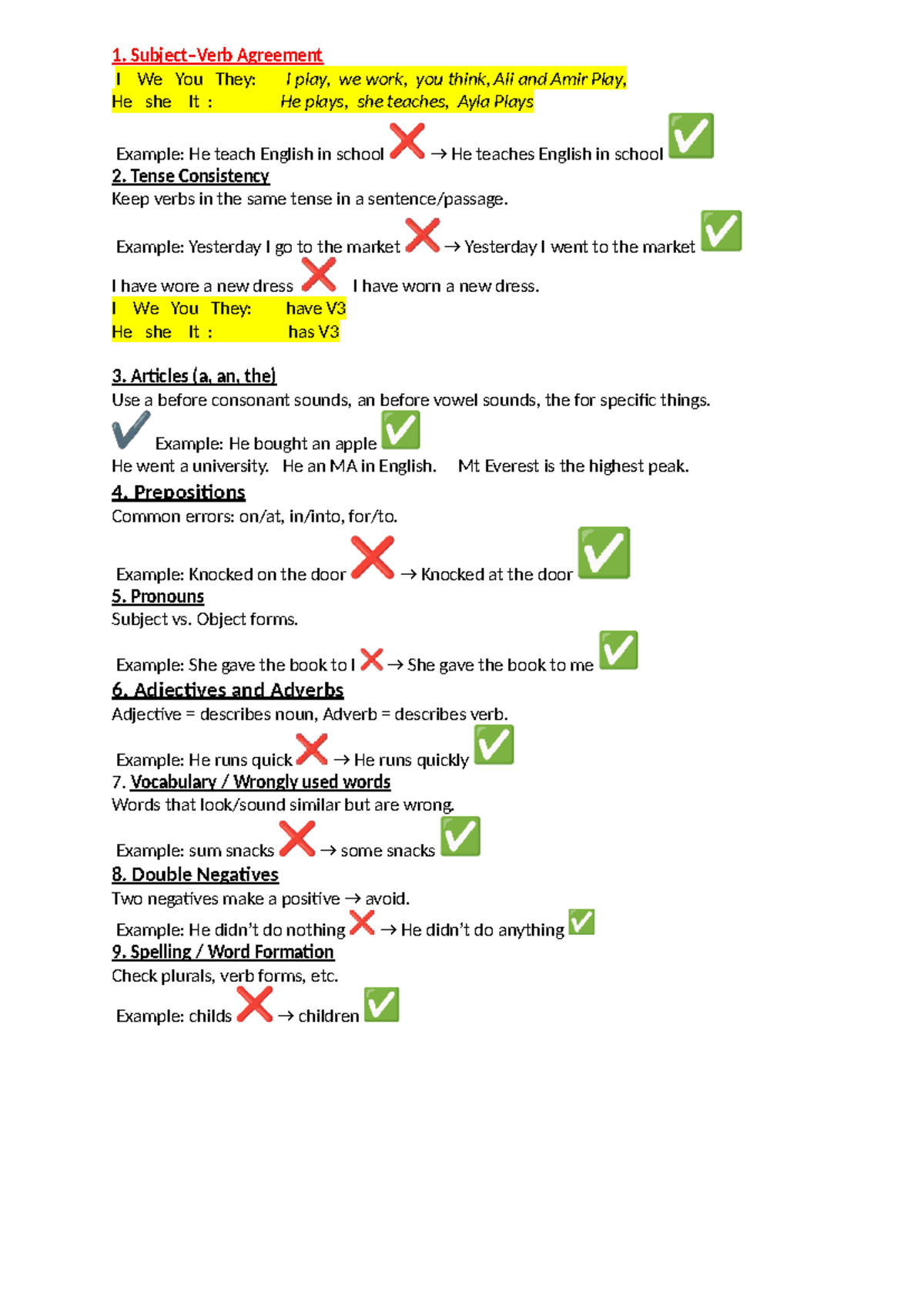Edit Rules - GREAT NOTES for English Grammar Essentials - Studocu