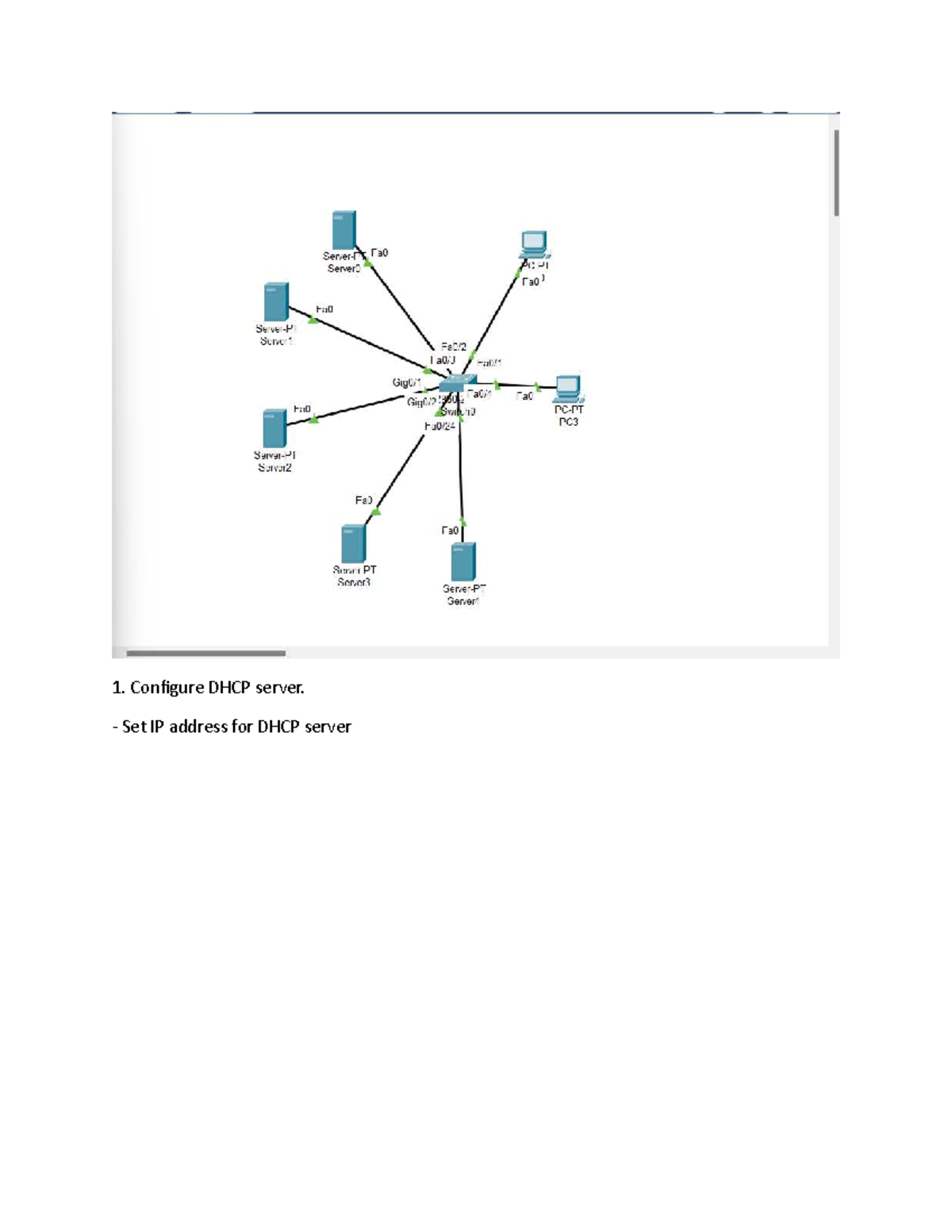Configure DHCP, DNS, HTTP, Email & FTP Services on Packet Tracer - Studocu