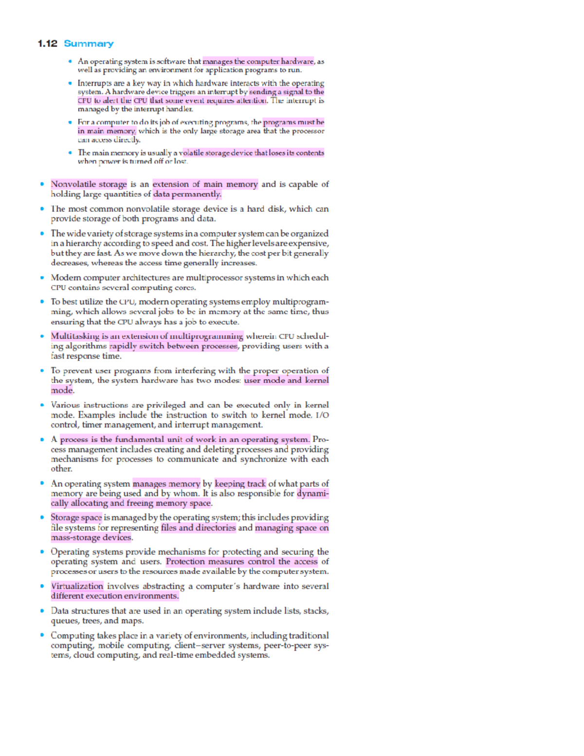 Operating System Overview - Key Concepts and Functions Summary - Studocu