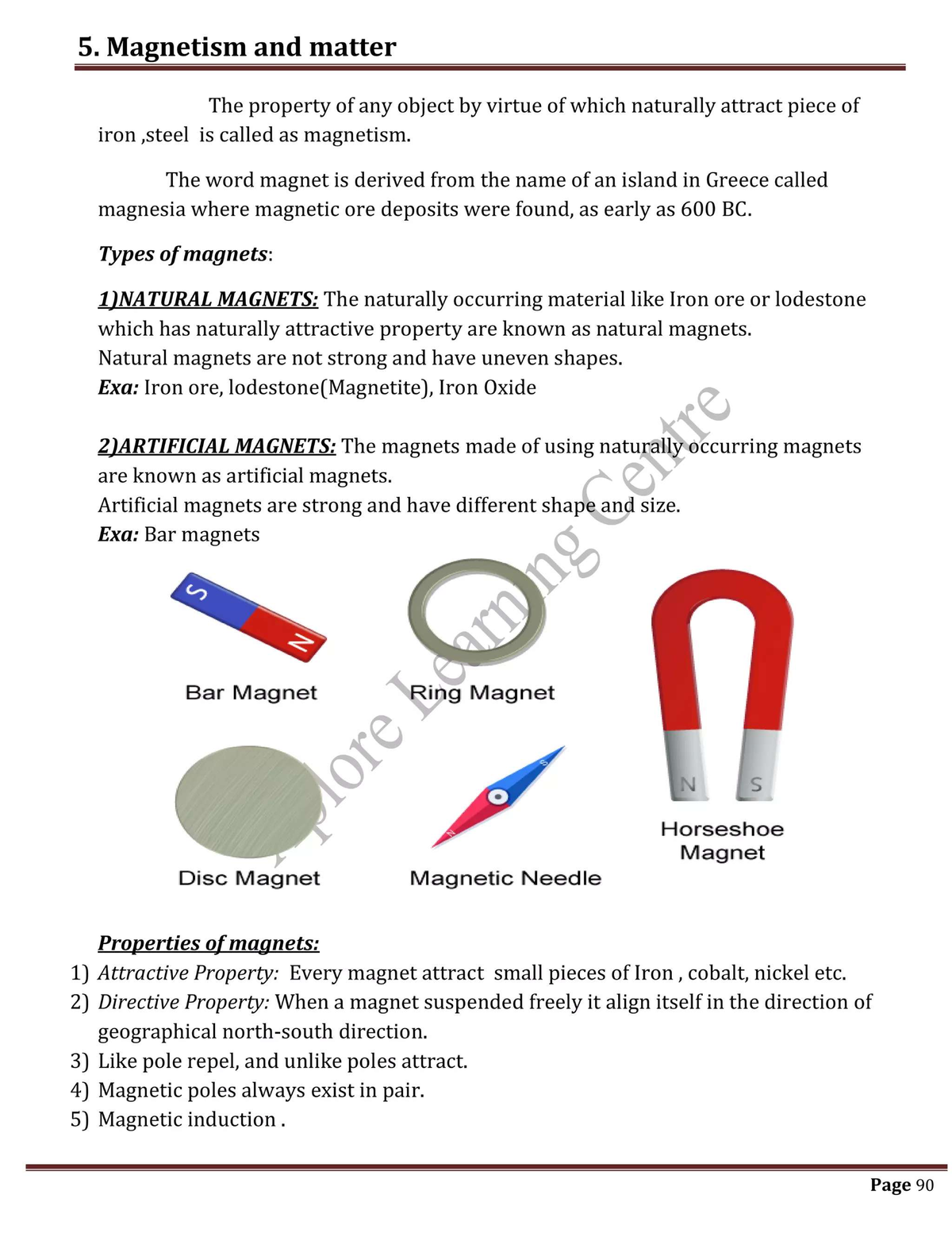 Chapter 5 Notes: Magnetism and Matter Overview - Studocu