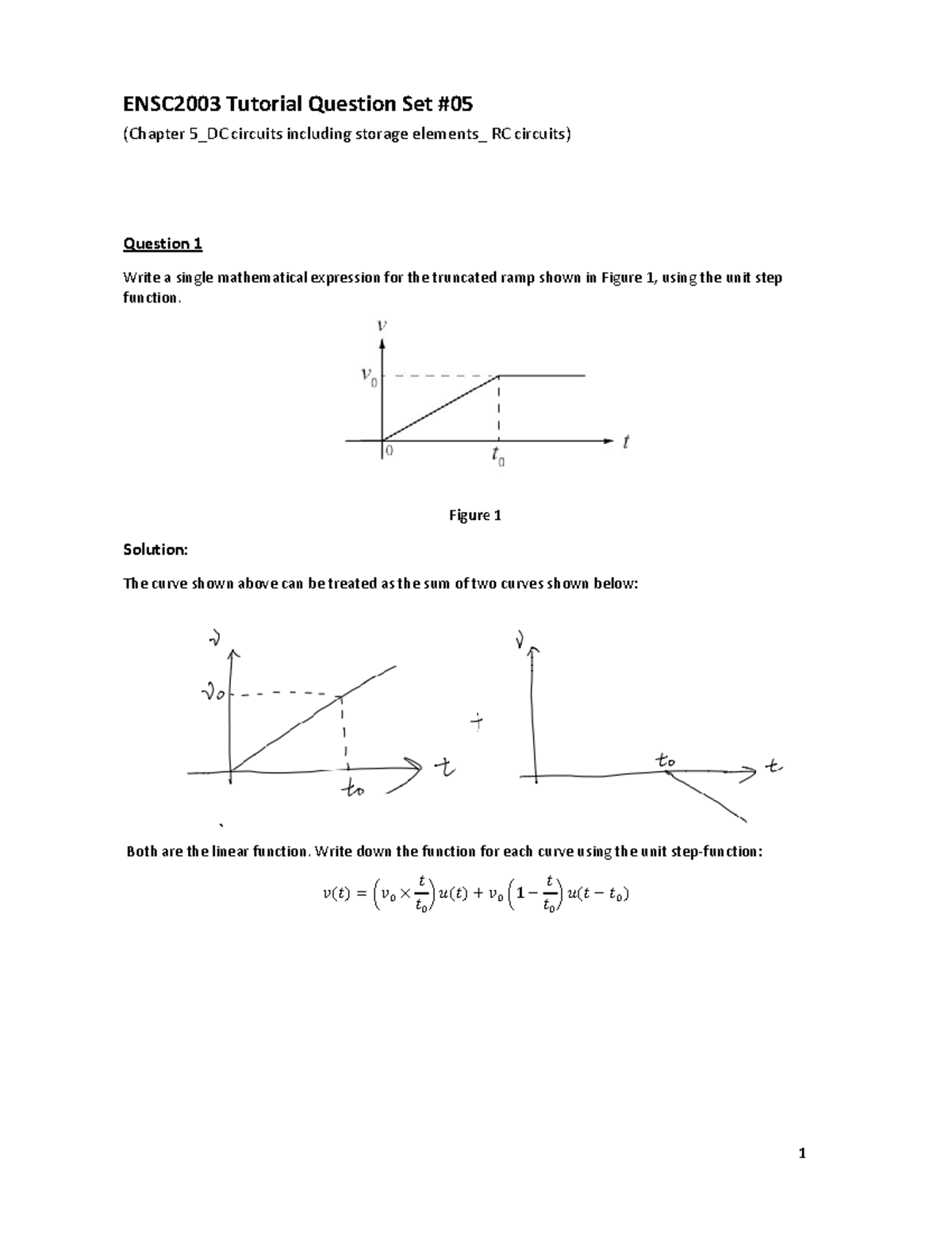 Set 05 Solution - ENSC2003 Tutorial Question Set # - Studocu
