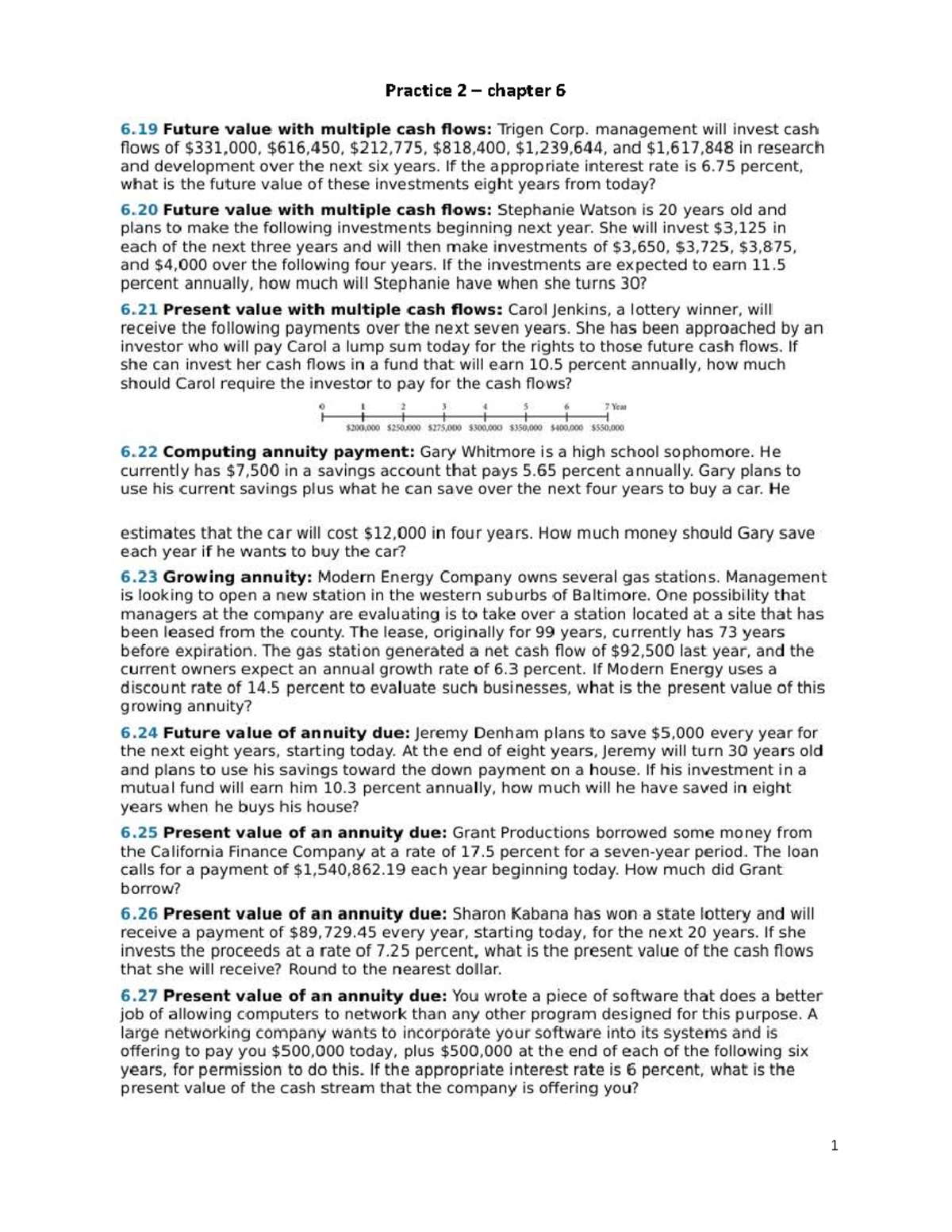 Practice 2 - Chapter 6: Future & Present Value Calculations - Studocu