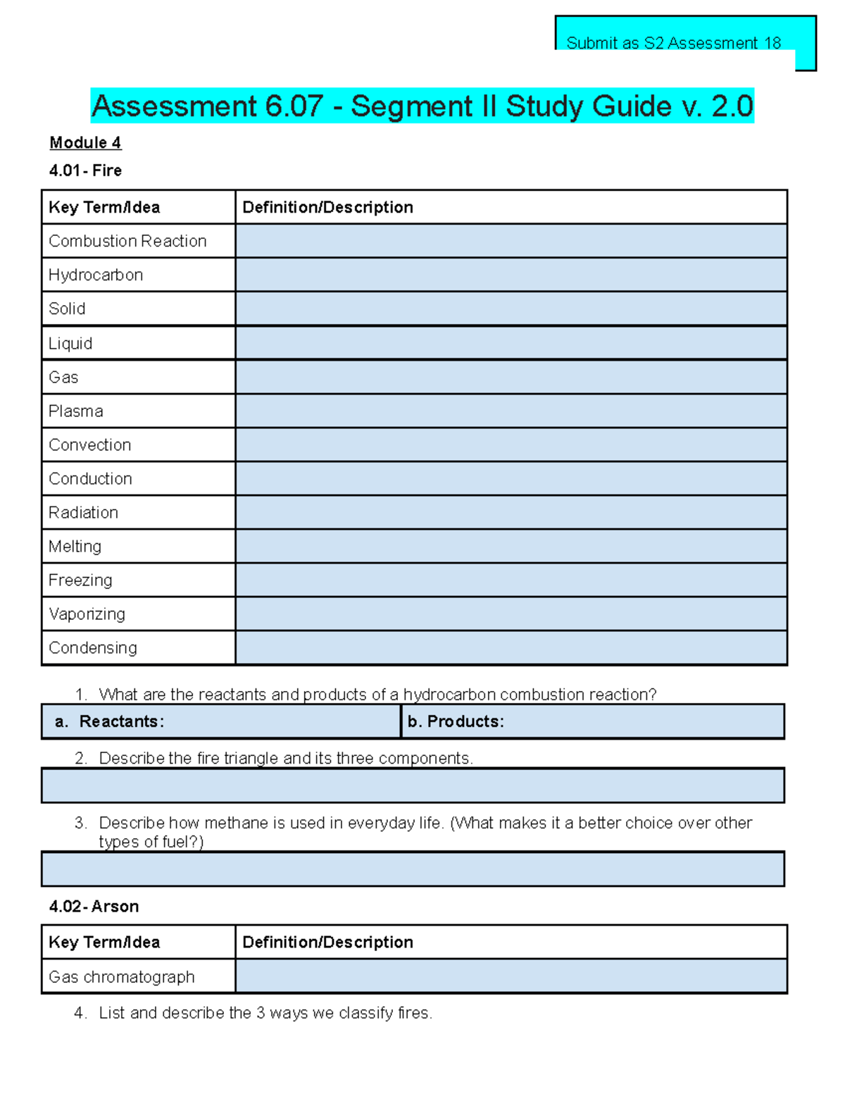 Assessment 18 - Segment II Study Guide for Forensic Science - Studocu
