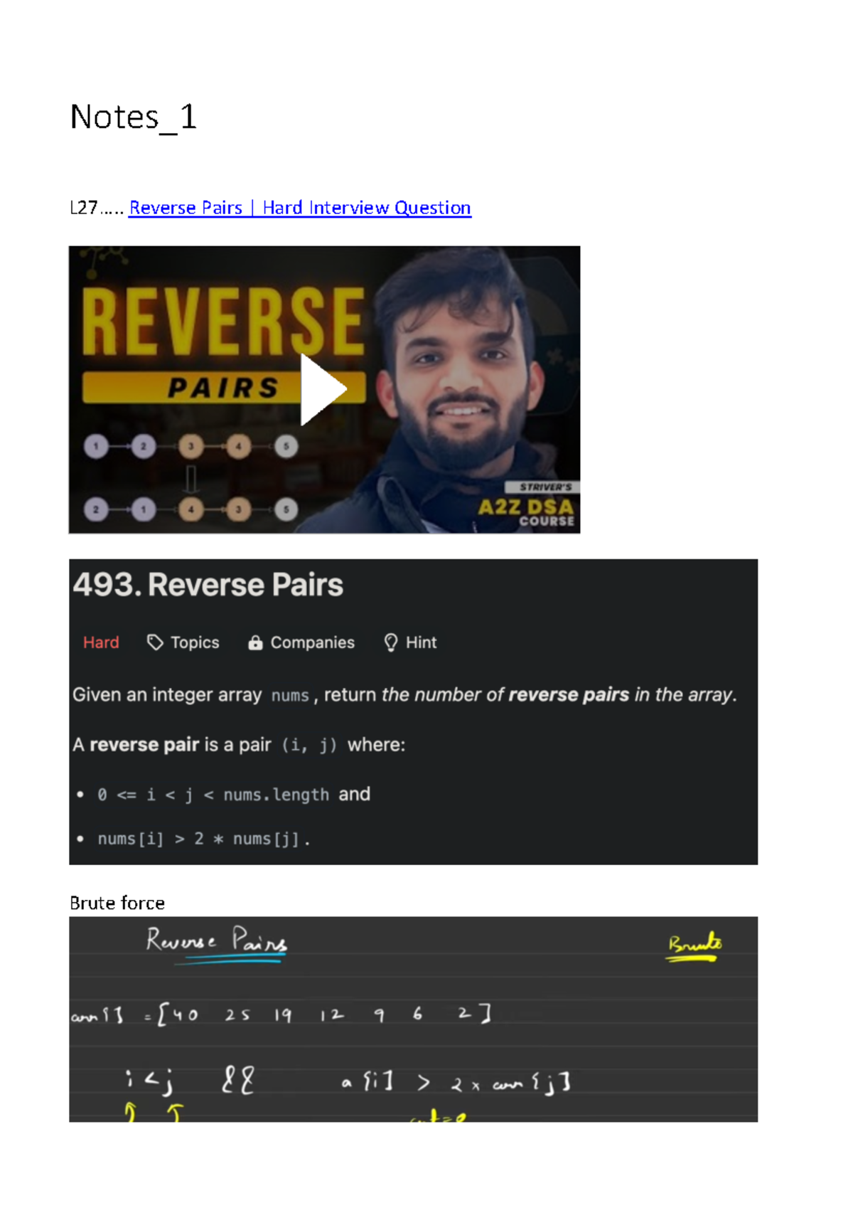 L27 Reverse Pairs - software engineering - L27..... Reverse Pairs ...