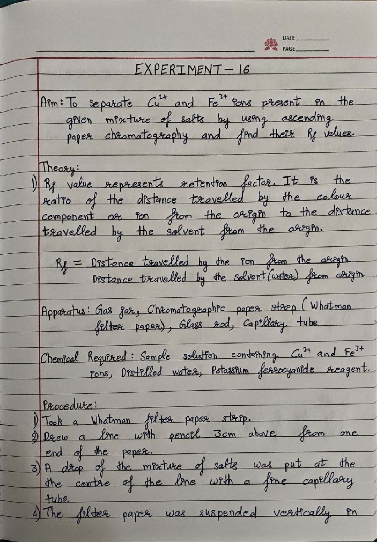 Chemistry Practical: Identification of Functional Groups and Rf Values ...