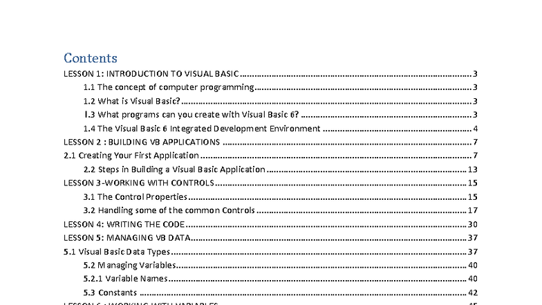 VB6 Programming Notes: Comprehensive Lessons on Visual Basic Concepts ...