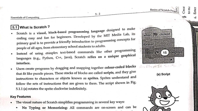 Essentials of Computing: Introduction to Scratch Programming - Studocu