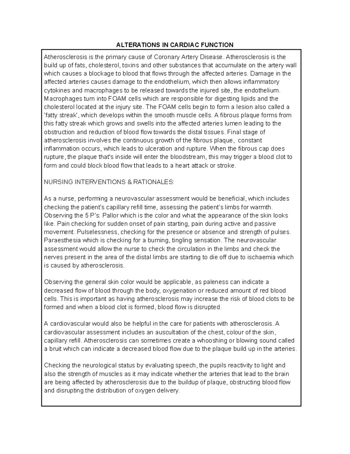 Alterations IN Cardiac Function - Google Docs - $/7(5$7,216 ,1 &$5 ...
