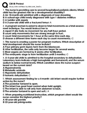 Pediatric Practice Questions - Miami Regional University MSN6010 ...