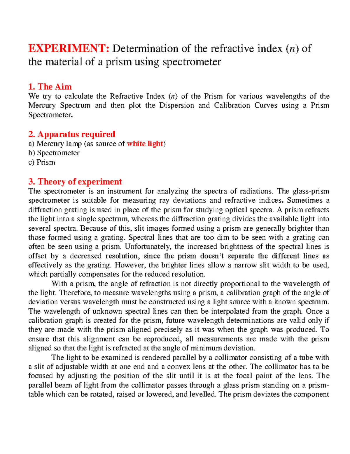 PHYS 3611 Lab Manual - Education is the key to success - EXPERIMENT ...