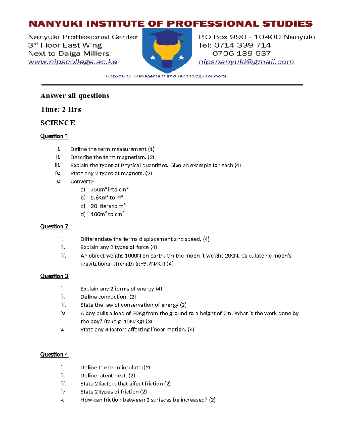 Science 4 - good - - Studocu