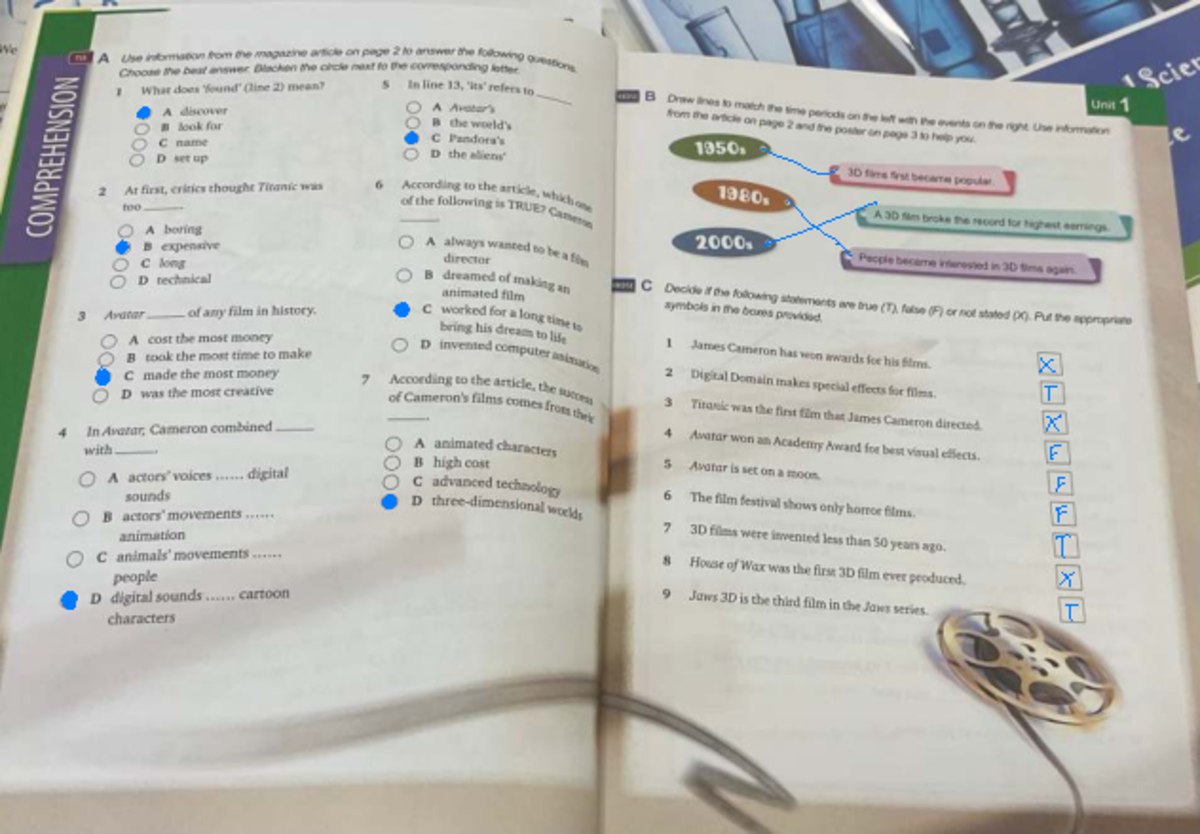 HKDSE Unit 1 Comprehension Questions on 3D Films and Titanic - Studocu