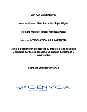 Universidad Cenyca - es sobre la materia de rojas y verdugo ...