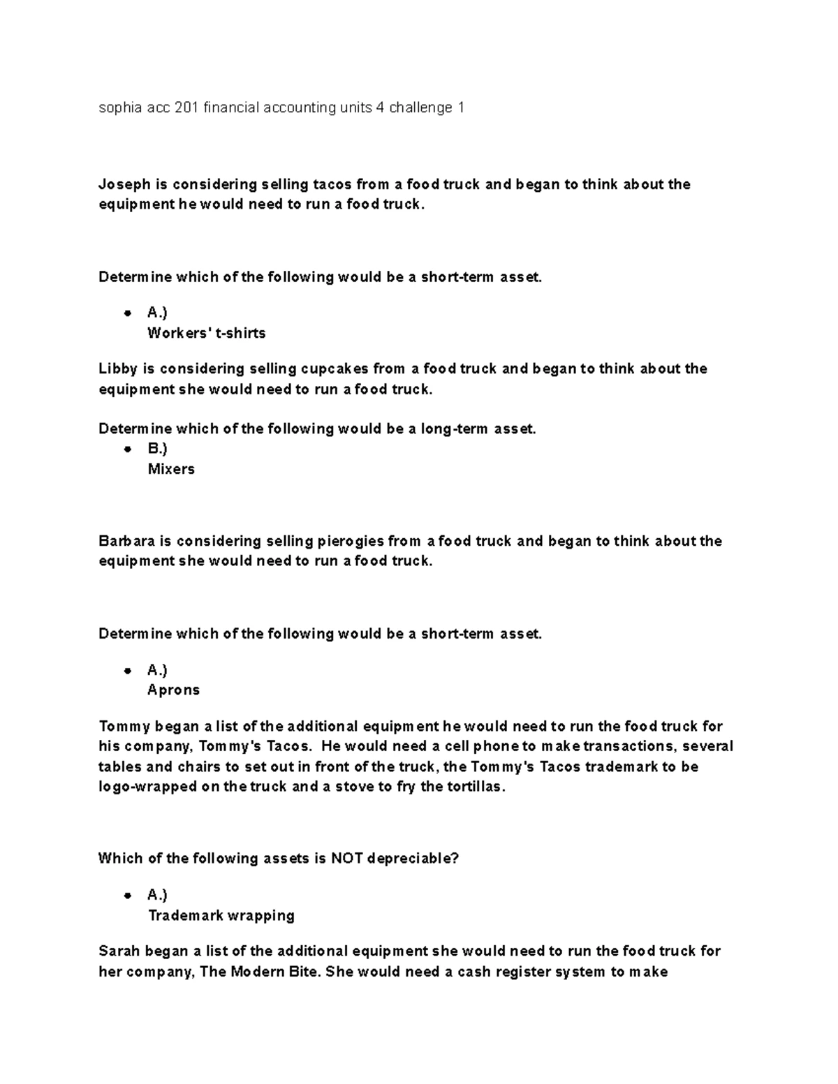 Comprehensive Problems Parts 8-10 - ACC201 - PART PART PART - Studocu