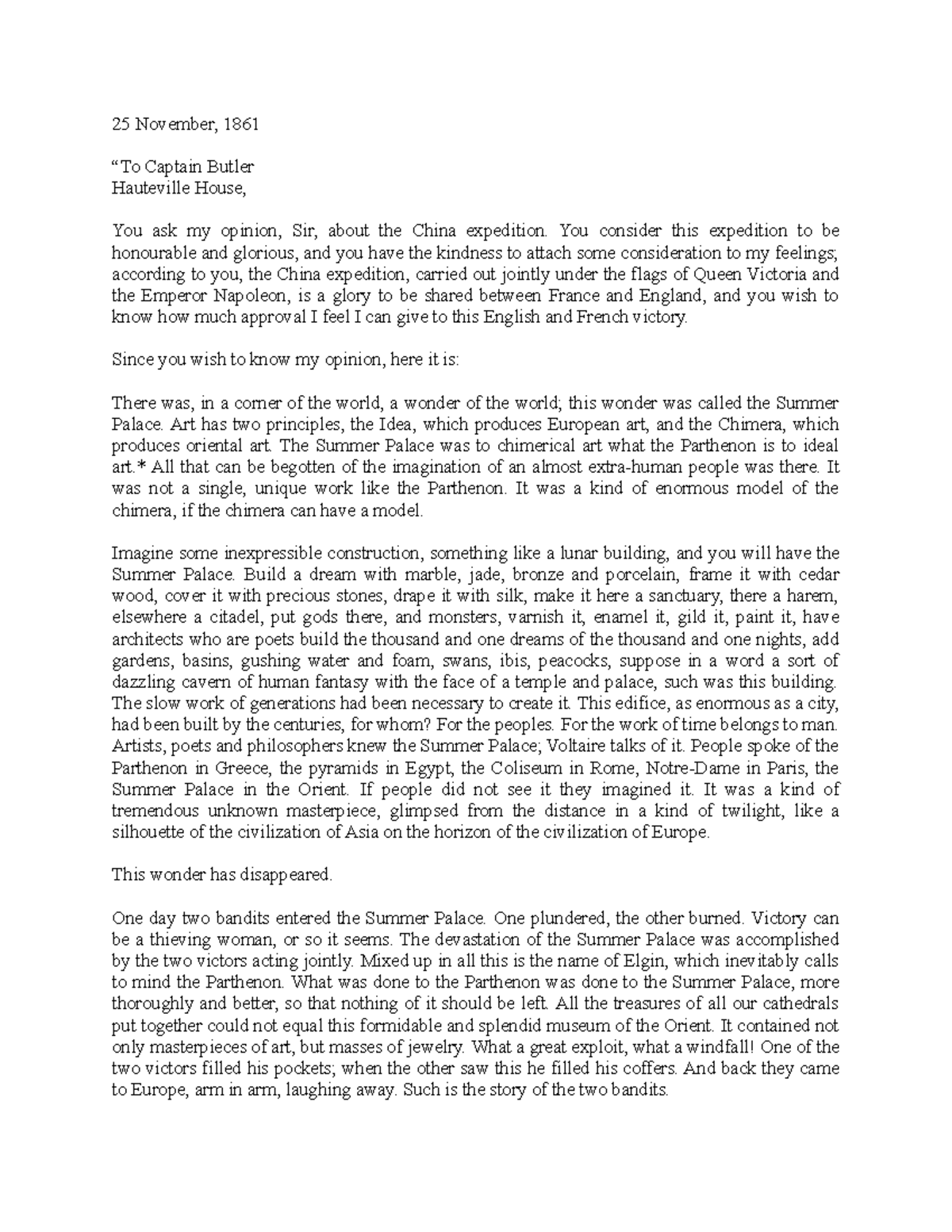 The Fate of the Summer Palace: A Study on the 1861 China Expedition ...