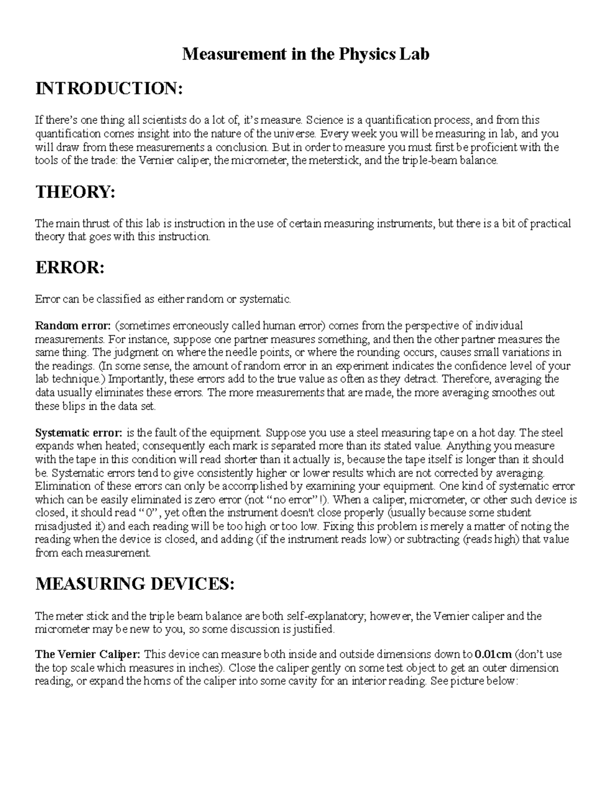 Measurement Techniques in Physics Lab - Study Guide - Studocu