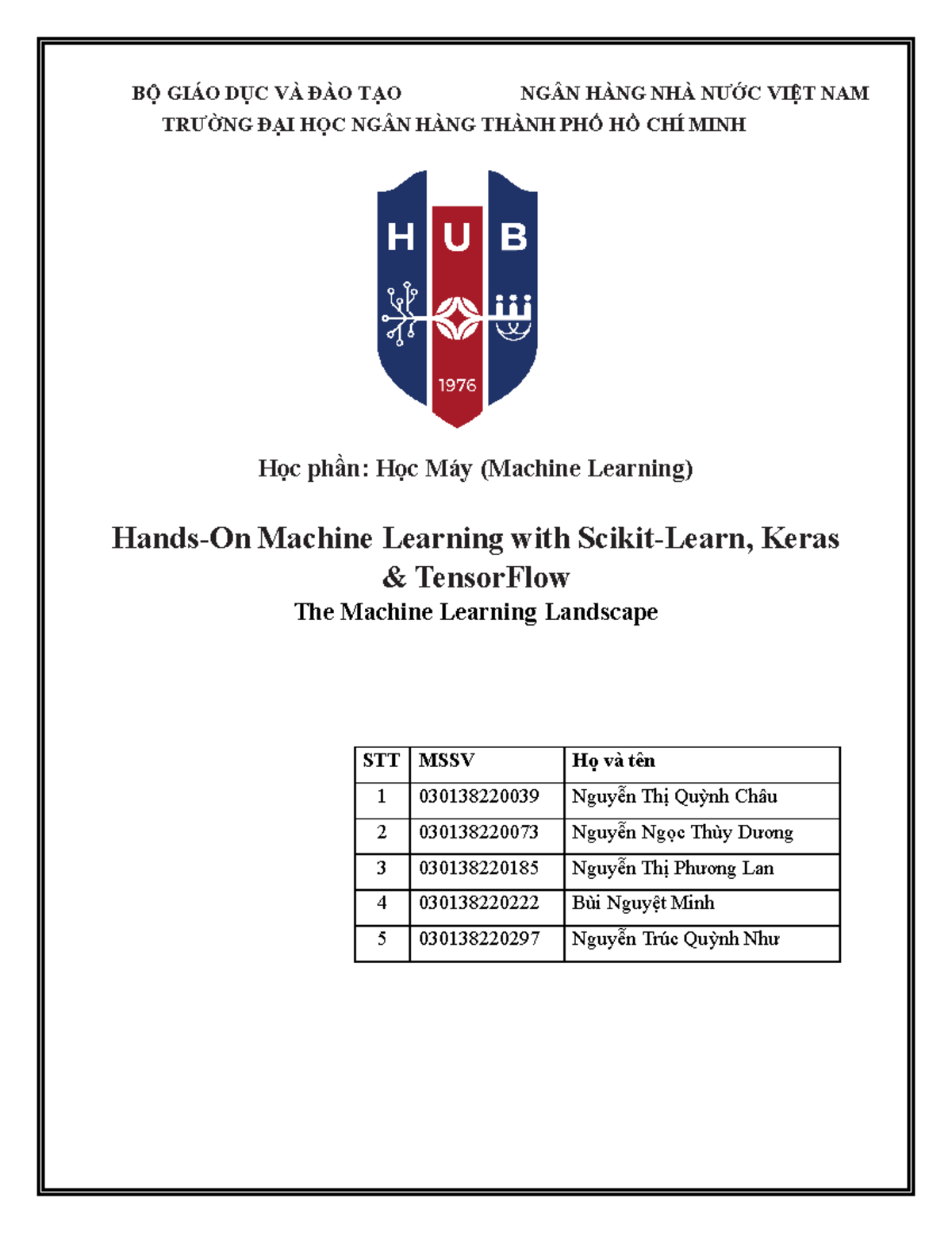 ML Nhóm 6 - Summary Hands-On Machine Learning with Scikit-Learn and ...