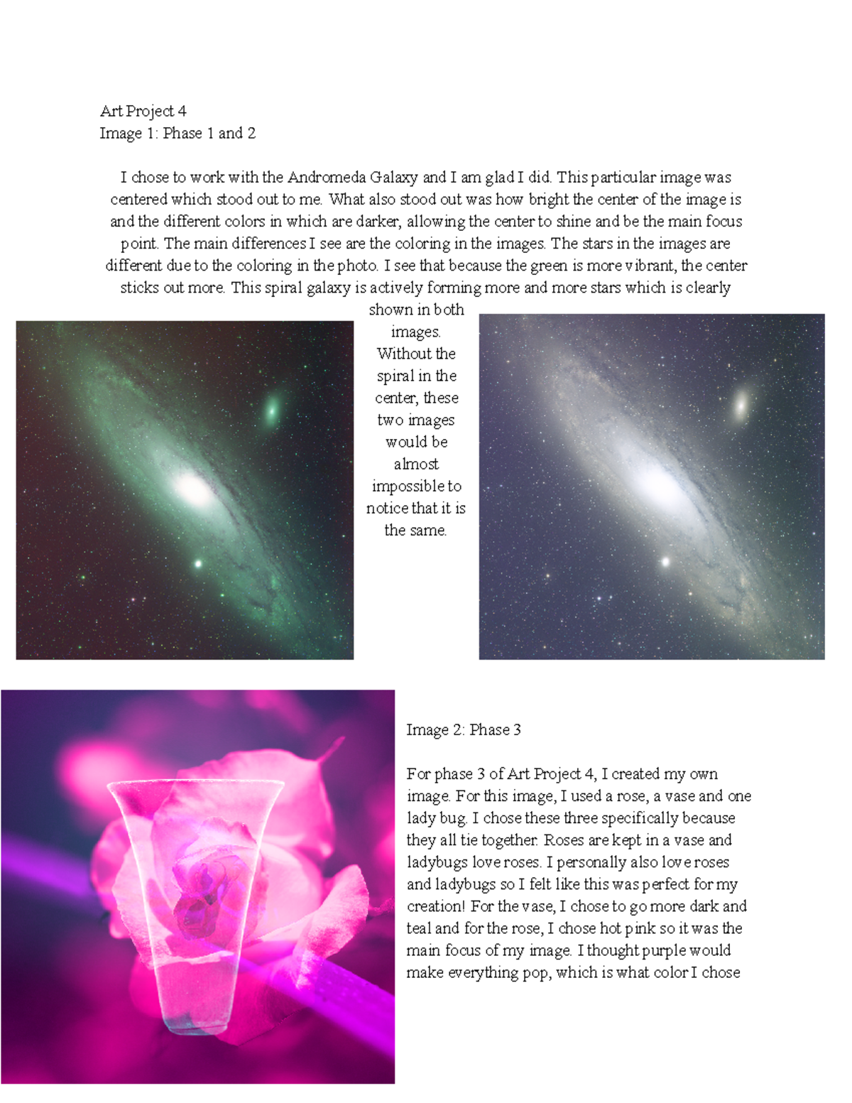 Astro 7N Art Project 4 - Art Project 4 Image 1: Phase 1 and 2 I chose ...