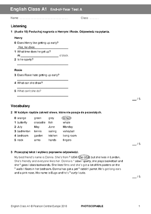 Unit 6 Test A Bugs Team 3 - Unit 6 Test A Bugs Team 3 - © Macmillan ...