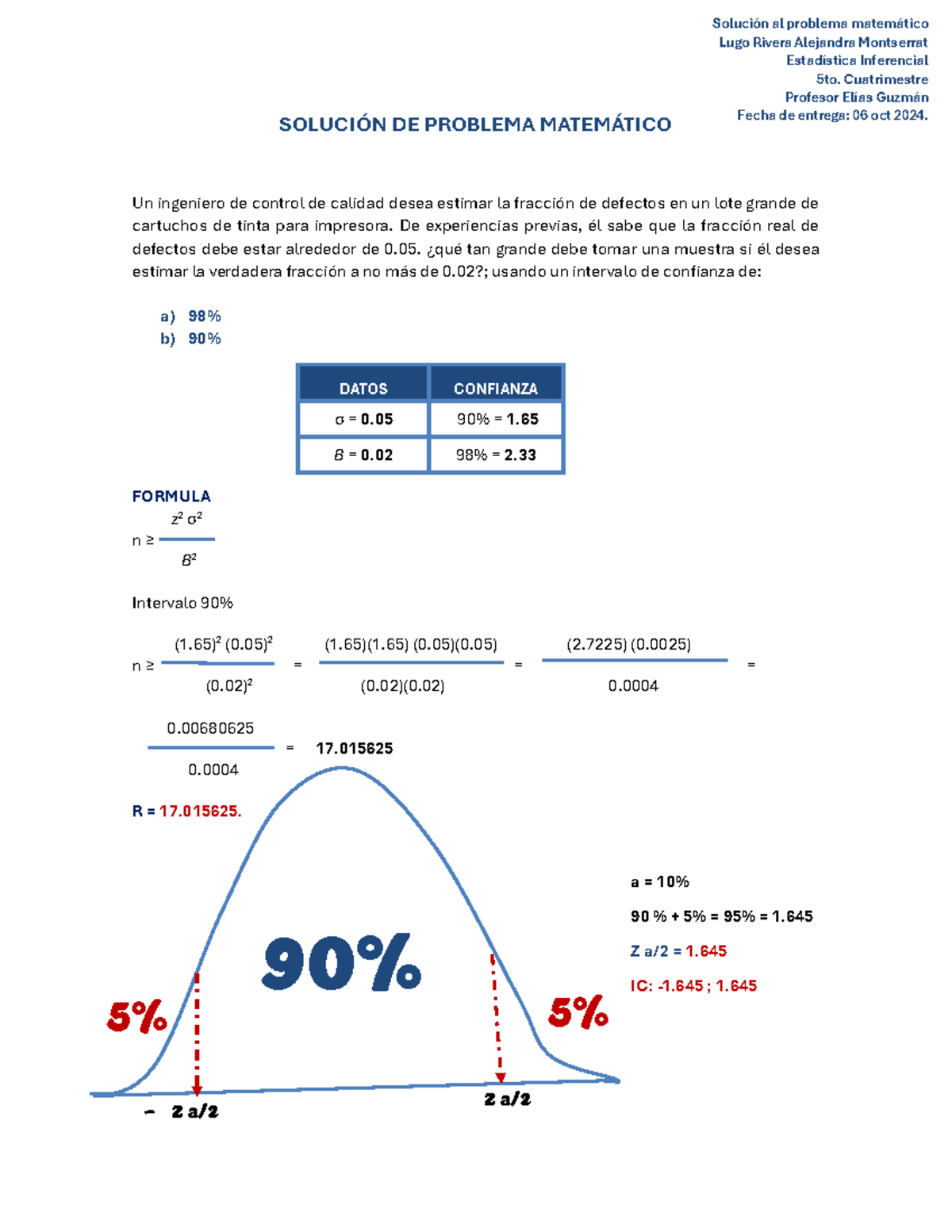 Estimación de Defectos en Lotes de Tinta: Estadística Inferencial 5to ...