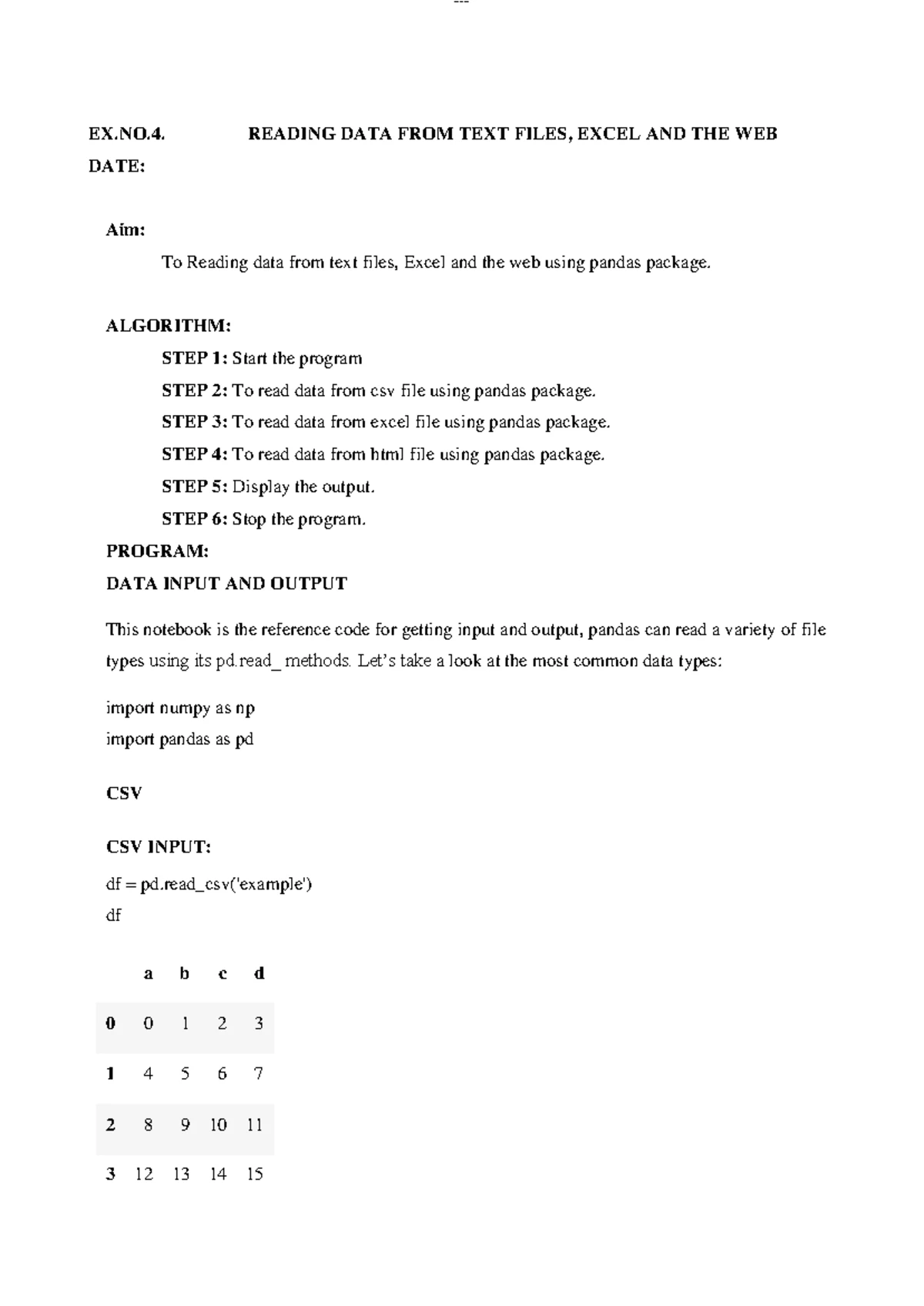 OCS353 Final Lab Report: Python Data Science Package Exploration - Studocu