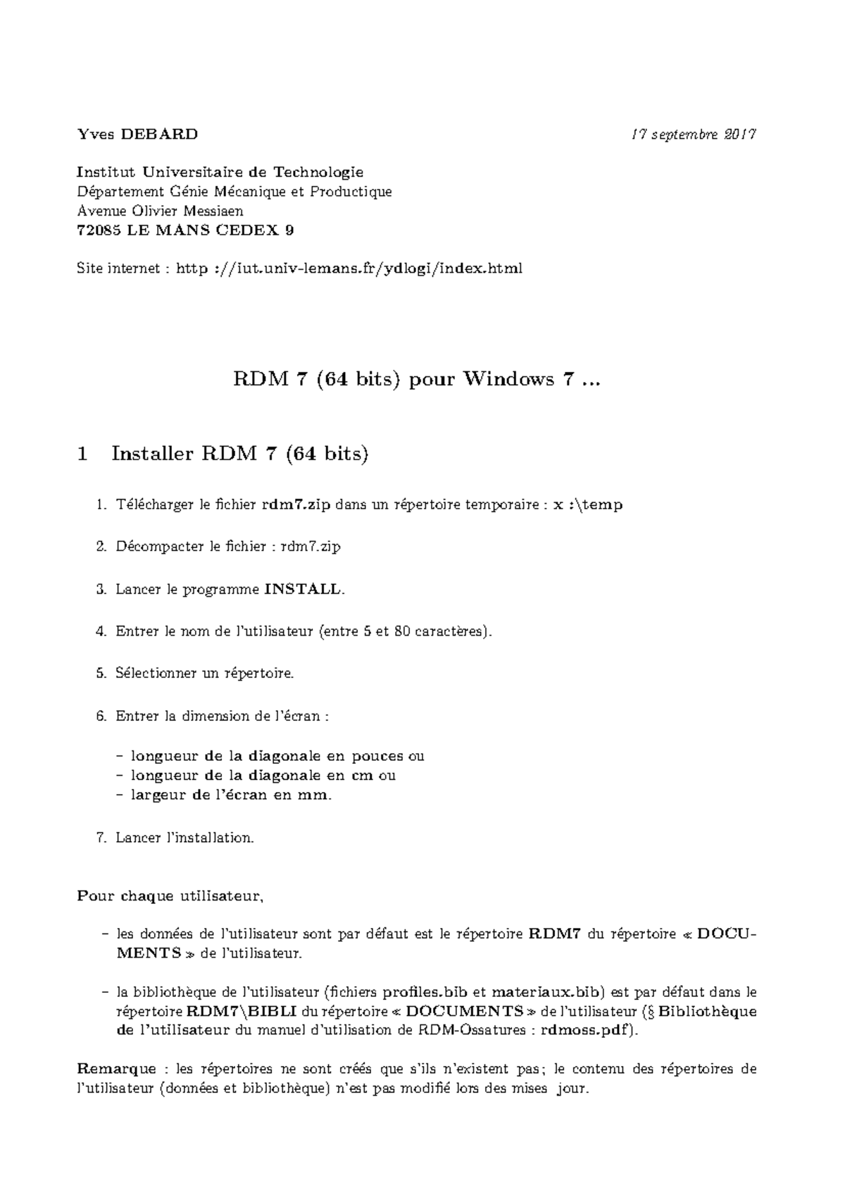 Installation Guide for RDM 7 (64 Bits) on Windows 7 - Studocu