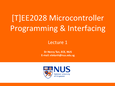 EE2028 - NUS - Microcontroller Programming and - Studocu