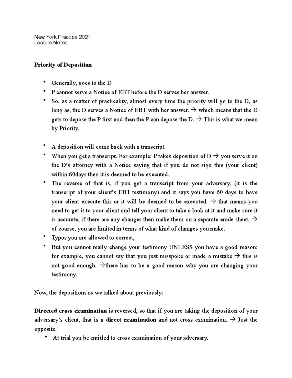 Sample Notice Of Deposition New York